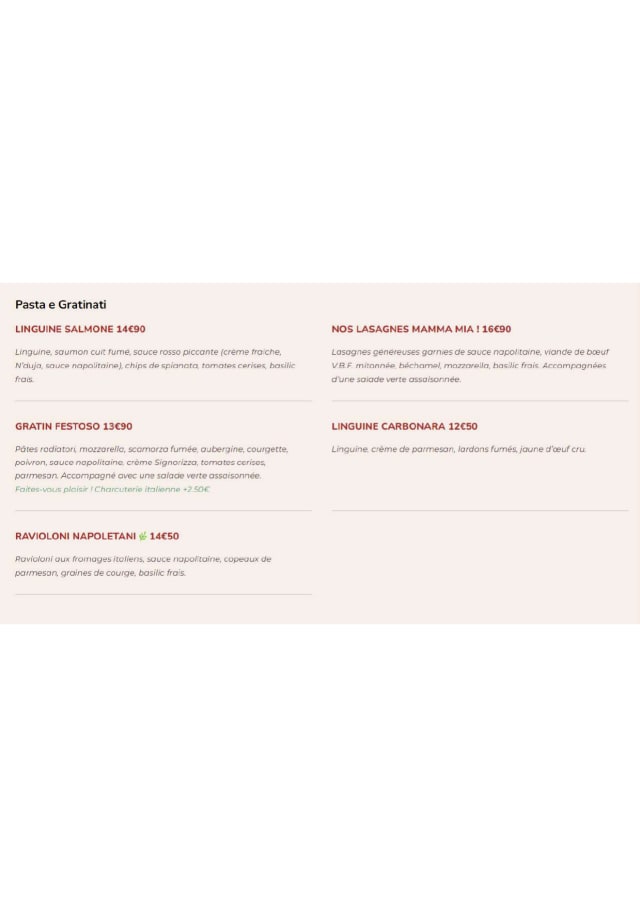 Carte et Menus 2025 - Signorizza à Colomiers | TheFork