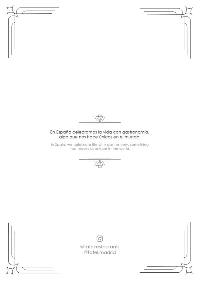 Menu 2025 - Tatel in Madrid | TheFork