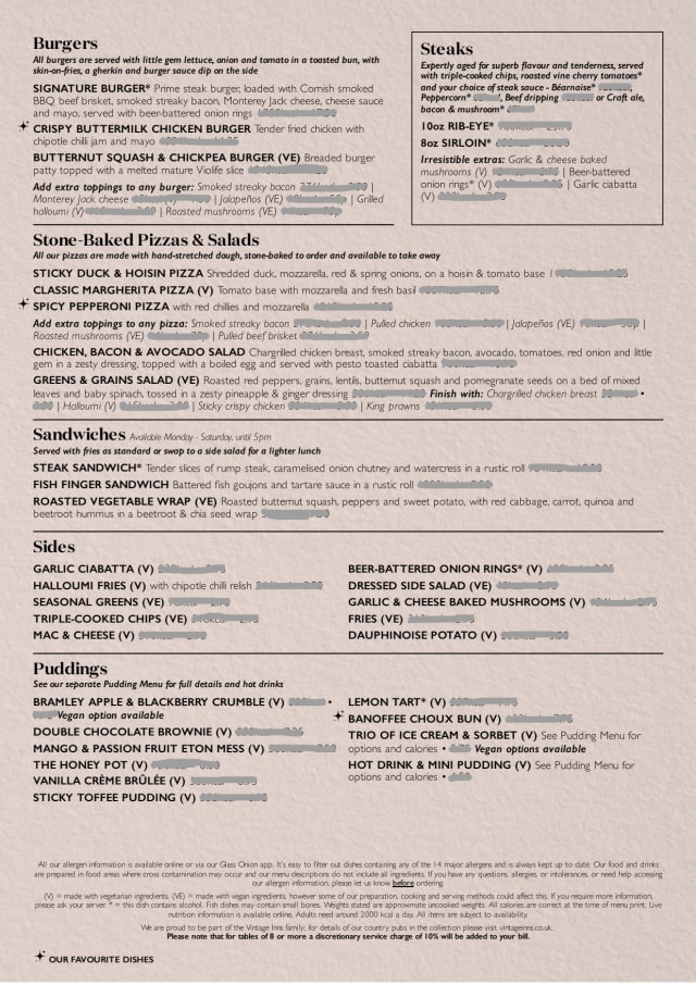 Menus 2025 - The Beagle in Ipswich | TheFork