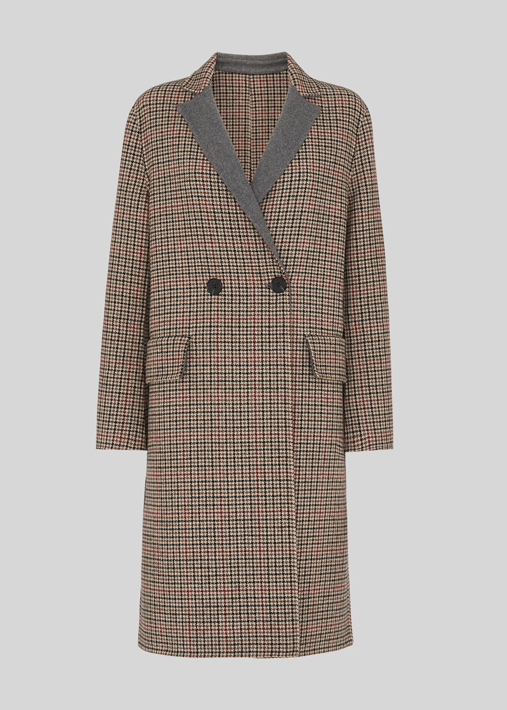 Check Double Faced Wool Coat | Check Double Faced Wool Coat |