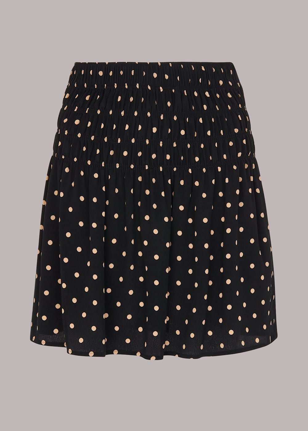 Black/Multi Spot Shirred Mini Skirt | WHISTLES | Whistles UK | Black/Multi Spot Shirred Mini Skirt | WHISTLES | Whistles UK |