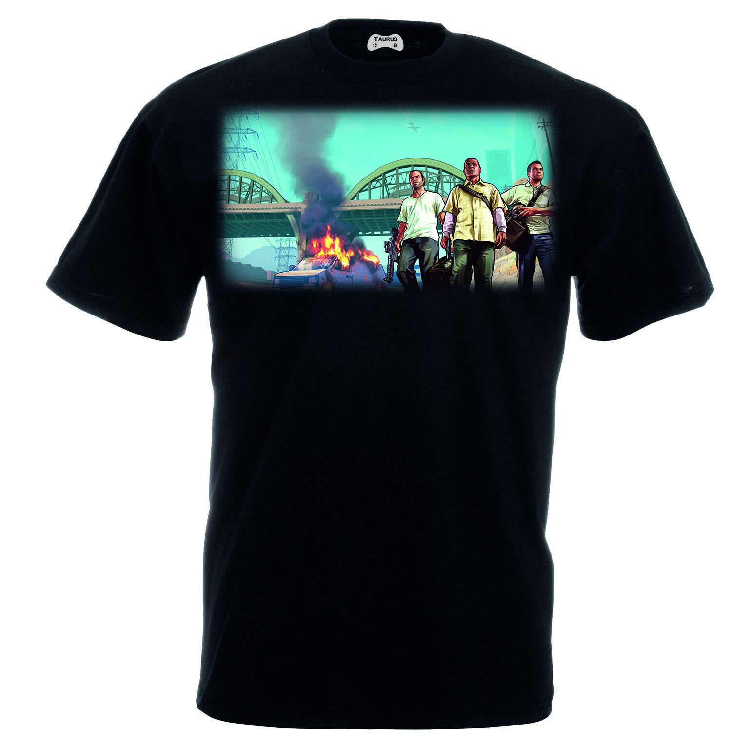 Grand Theft Auto V T-Shirt All Three - Taurus Gaming T-shirts