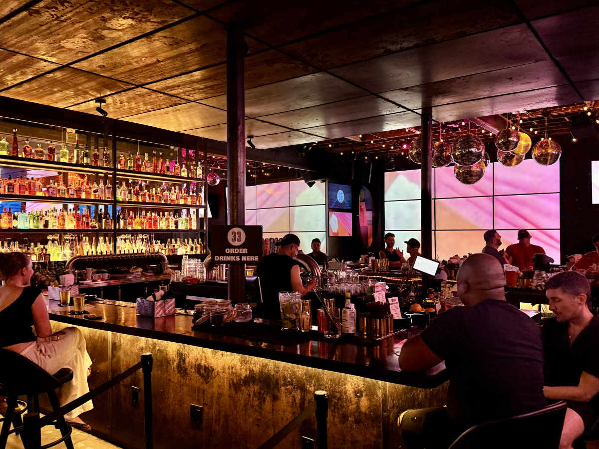 33 Taps West Hollywood is a sports bar with lots of TVs, disco balls ...