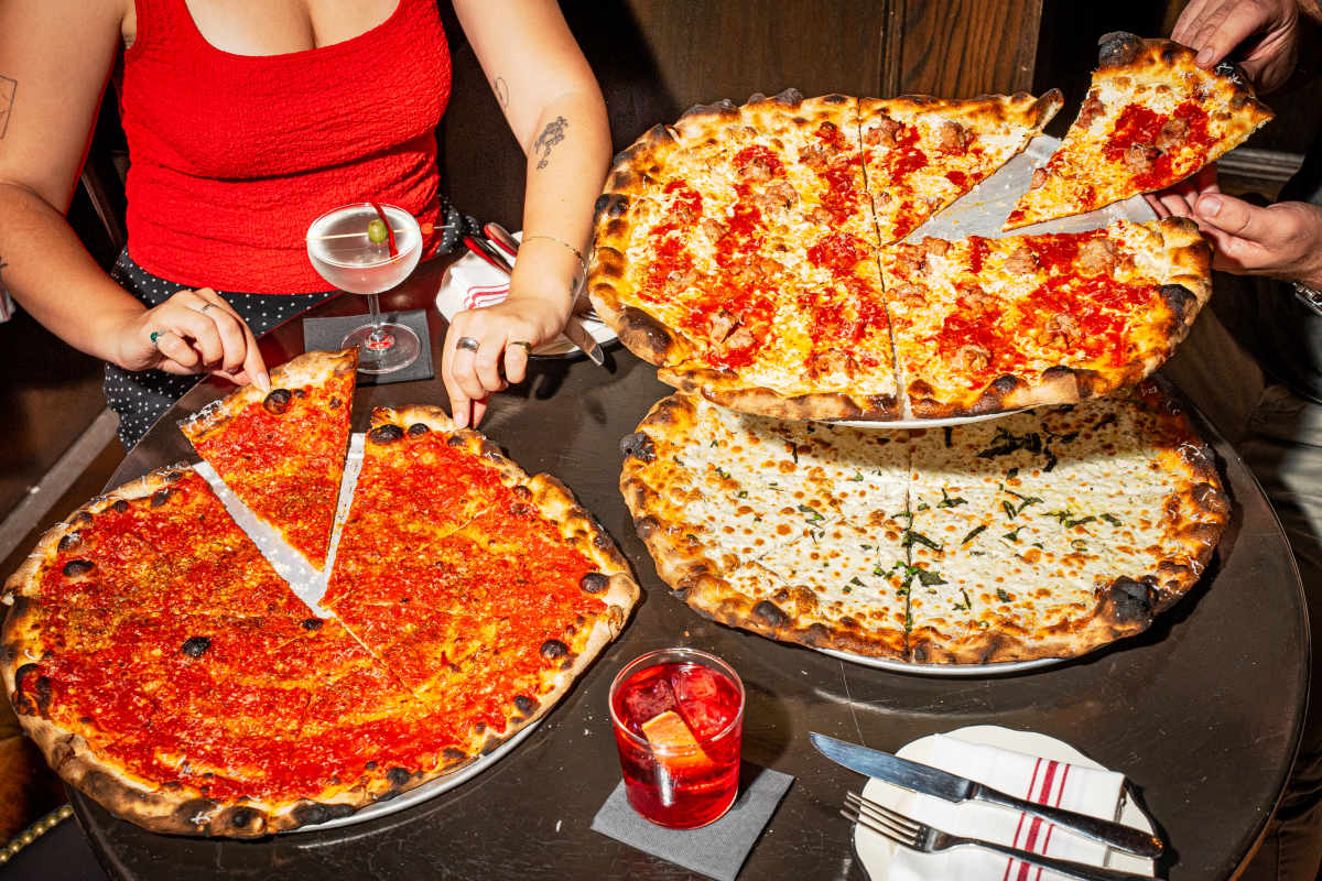 Top-notch coal oven pizza with a side of Sinatra at Lucky Charlie ...