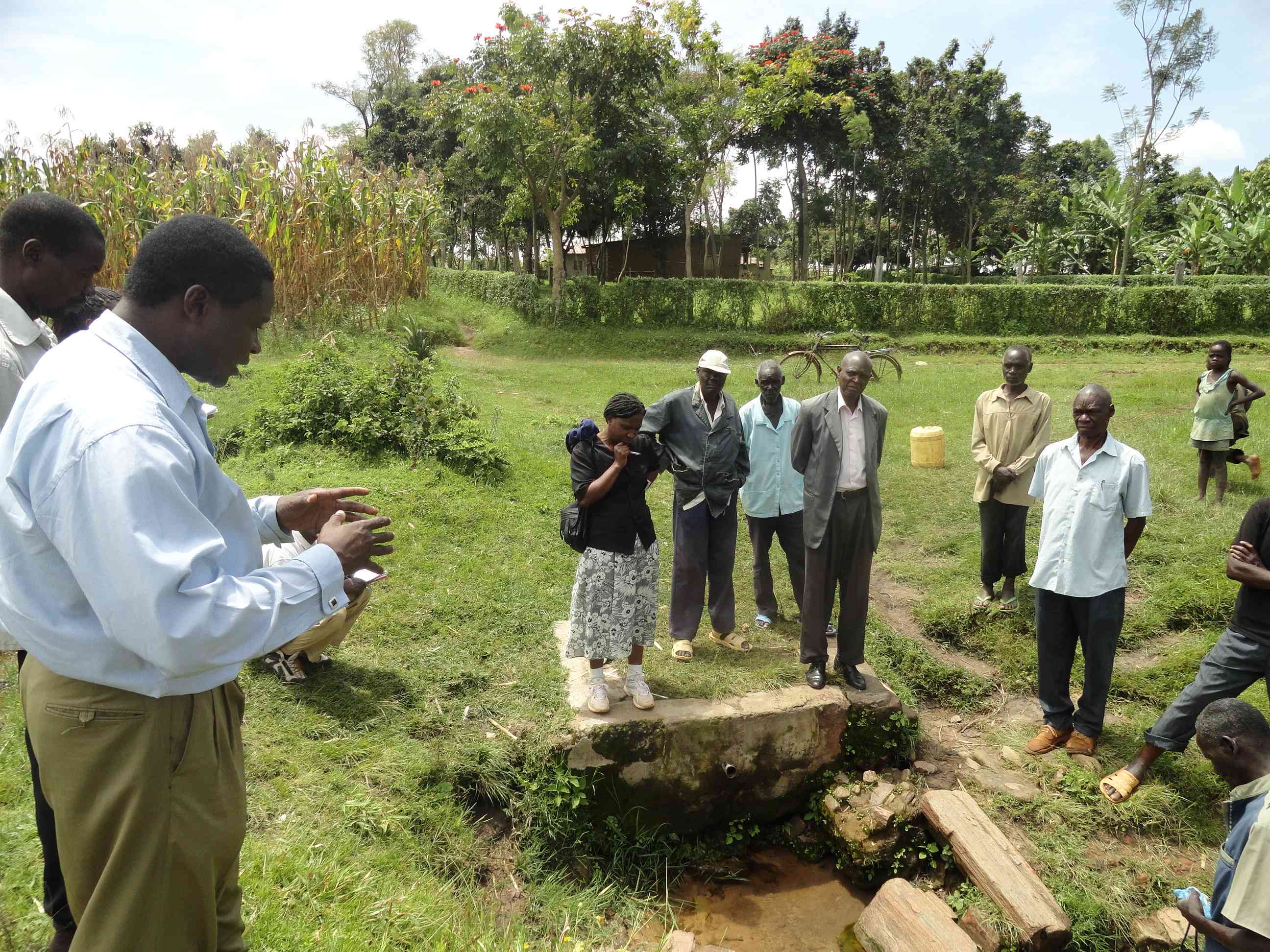 The Water Project: Kenya - Sibanga Spring Catchment Project
