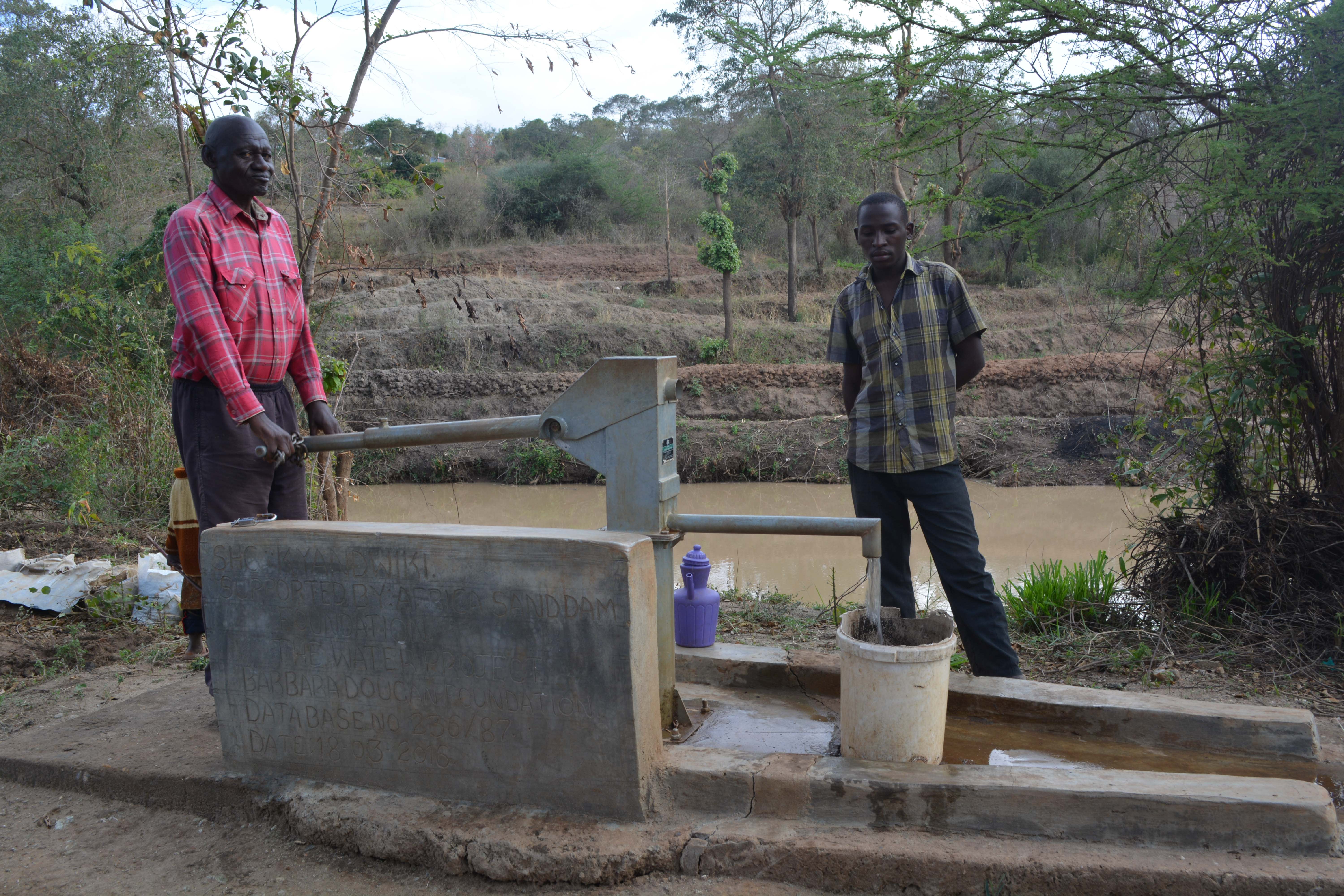The Water Project: Kenya - Kyandwiki Sand Dam Project