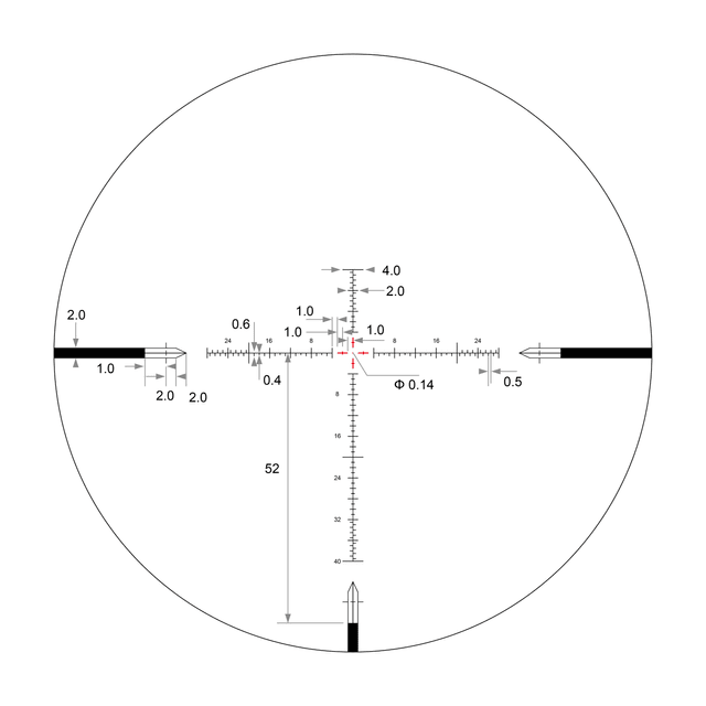 EPL4 4-16x44 FFP VHR Illuminated Reticle with Zero Stop - 30mm Tube