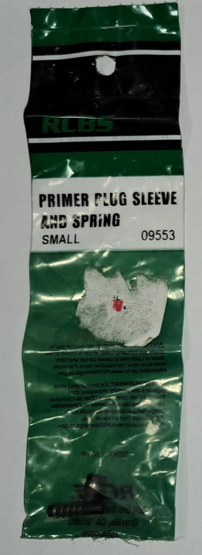 RCBS Primer Plug Sleeve and Spring (Sml)