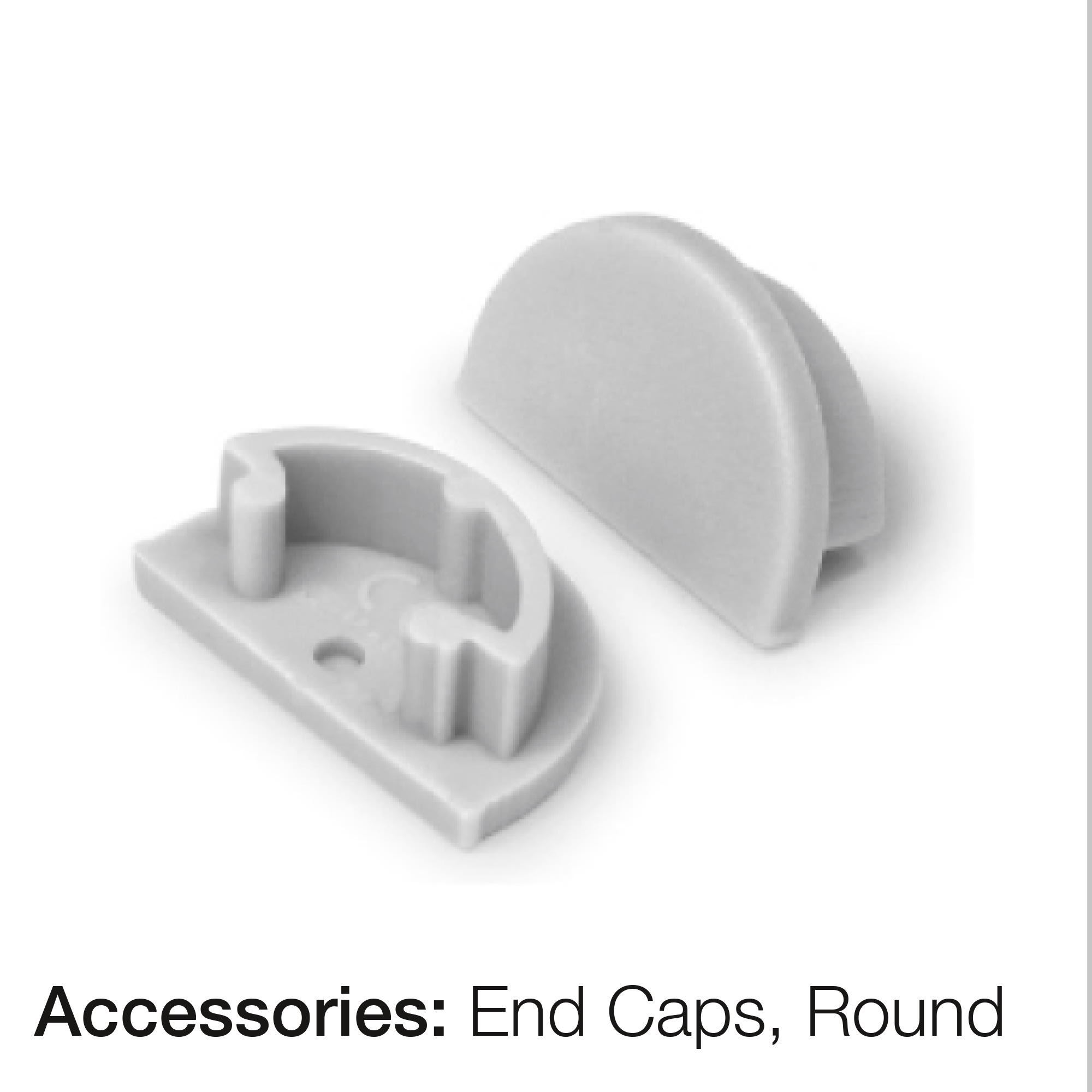 SLC L2 Curve Profile End Caps Round 2 pcs The Light Group