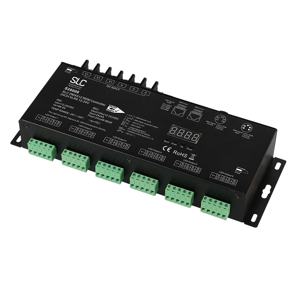SLC DMX RDM Controller CV 24x4A 12-24V RGBW The Light Group
