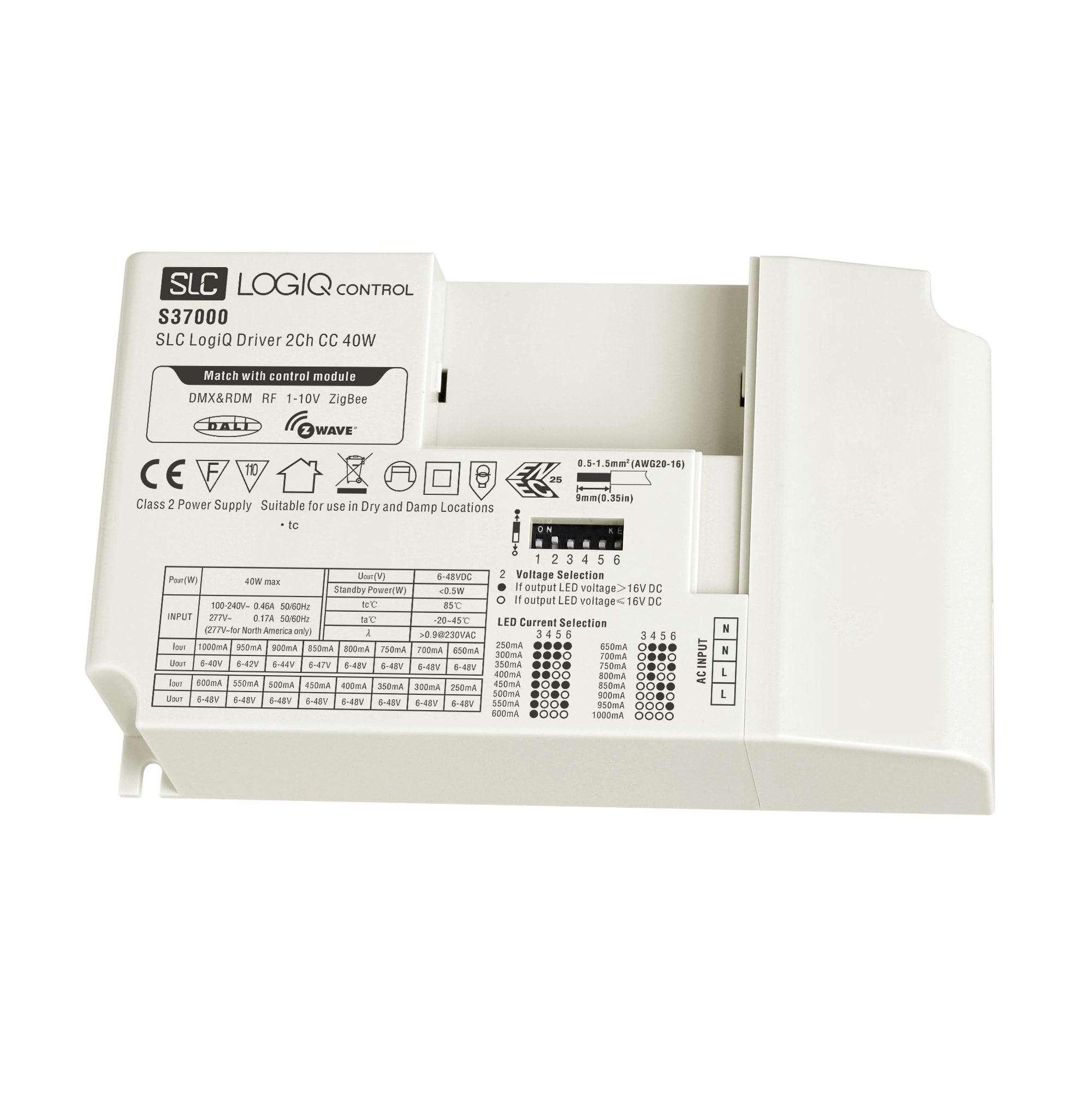 SLC LogiQ LED Driver CC Multi 40W 2CH The Light Group