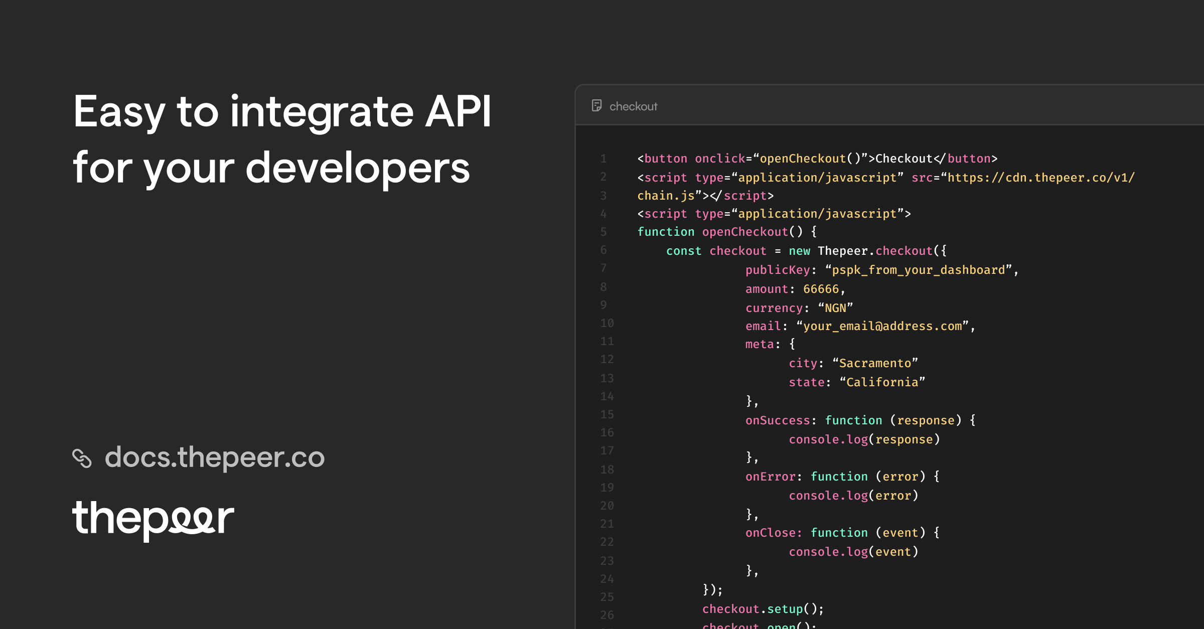 Welcome | Thepeer's Docs