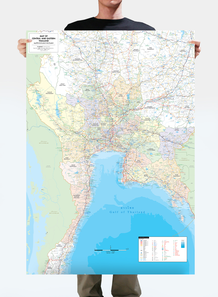 Map of Central and Eastern Thailand | BUSINESS MAPS - THiNKNET Design ...