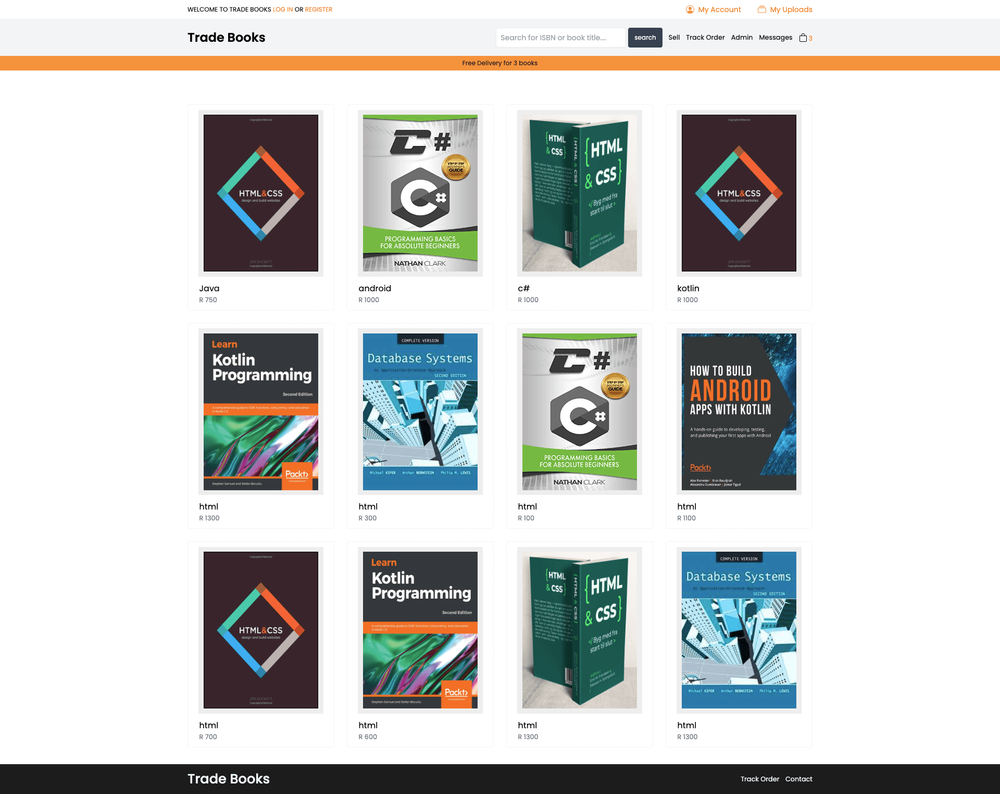 GitHub - Thiomark/trade-books: Trade Books web app allows students to buy, sell and trade ...