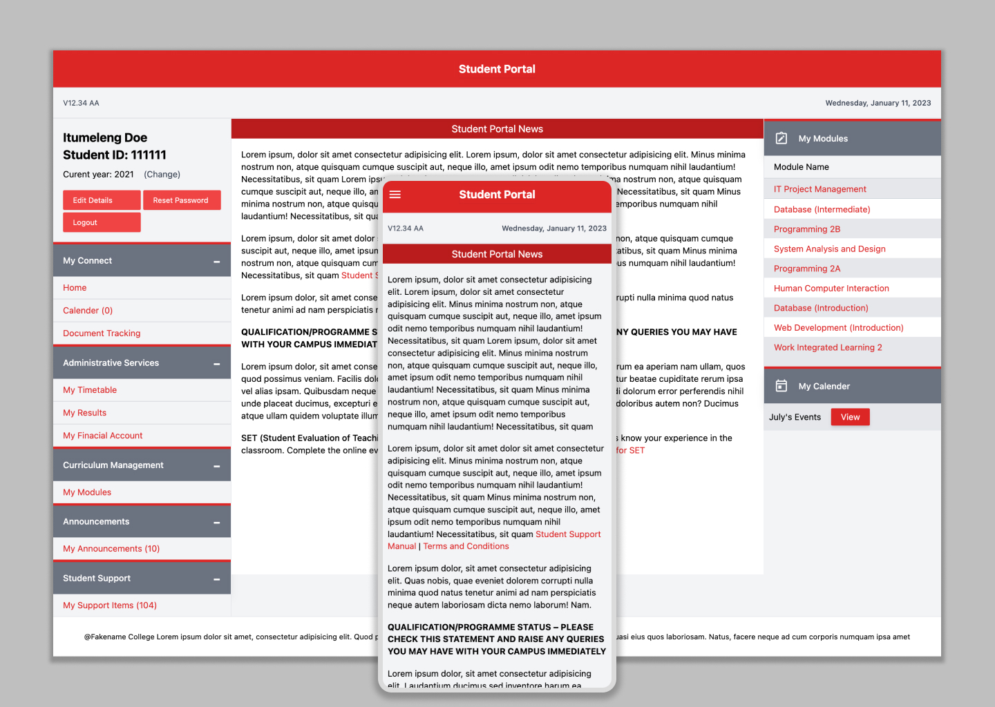 GitHub - Thiomark/student-portal: As part of a curriculum project, I identified and sought to ...