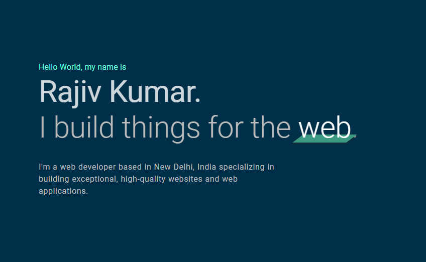 Rajiv Kumar | Javascript Developer