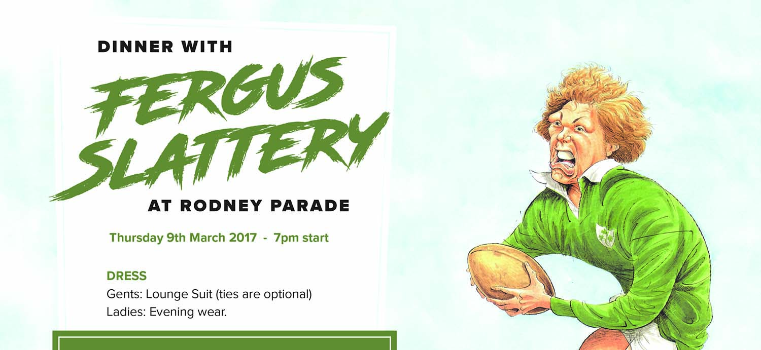 Dragon News : Dinner with Fergus Slattery at Rodney Parade