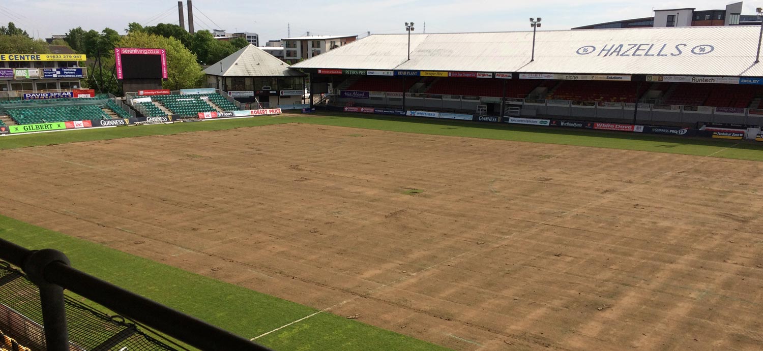 Dragon News : Rodney Parade Pitch gets a face lift