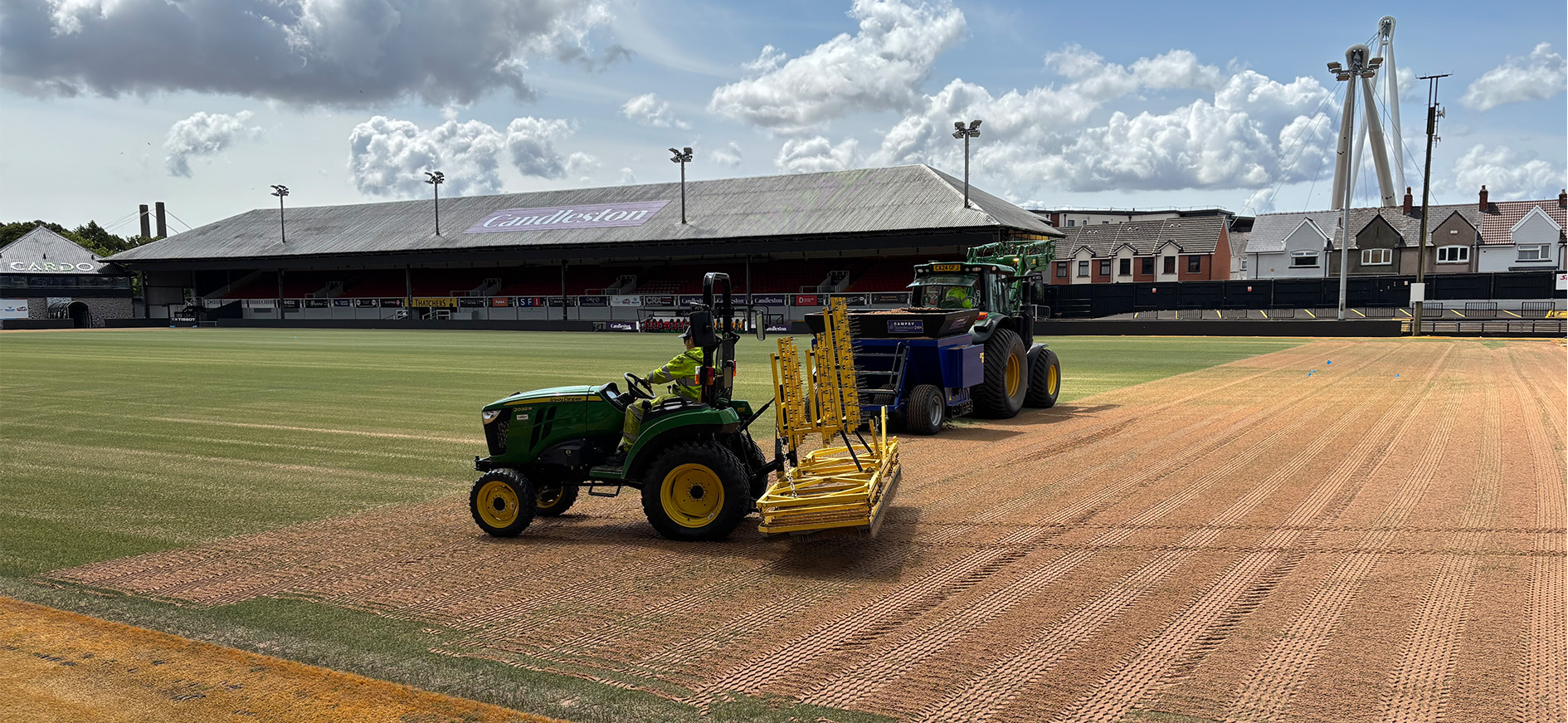 Dragon News : Rodney Parade Pitch Summer Maintenance