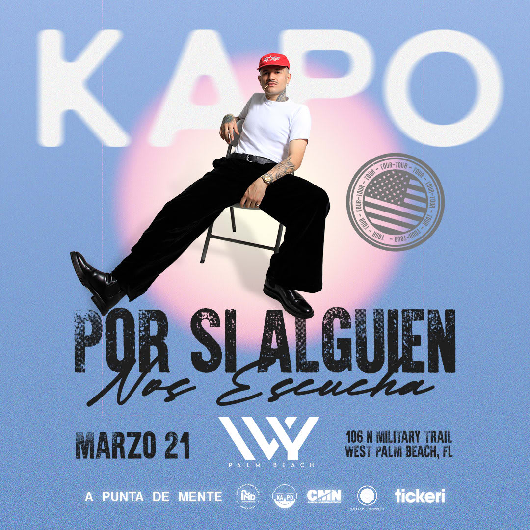 KAPO EN CONCIERTO! Tickets | Boletos - IVY Palm Beach, West Palm Beach | 2025-03-21 - Tickeri.com