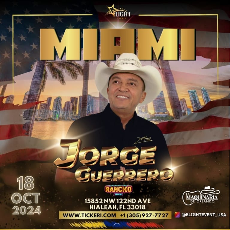 JORGE GUERRERO EN MIAMI in Hialeah - Tickets 2024-10-18 | El Rancho ...