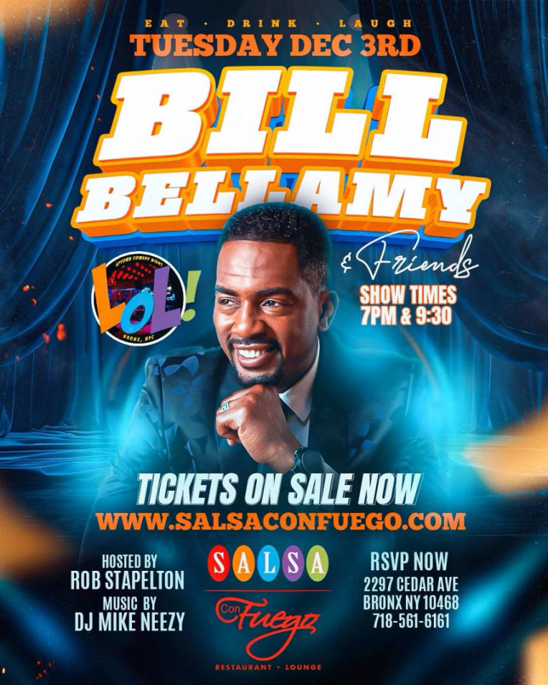 Bill Bellamy & Friends 7pm in Bronx - Tickets 2024-12-03 | Salsa Con Fuego