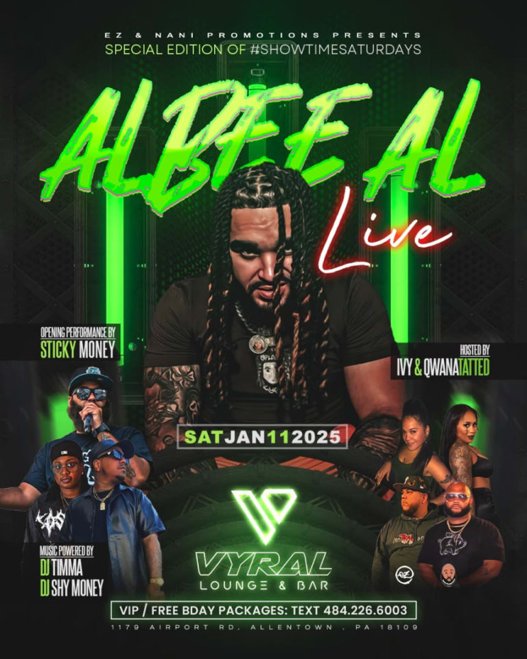 ALBEE AL performing LIVE ! in Allentown - Tickets 2025-01-11 | Vyral ...