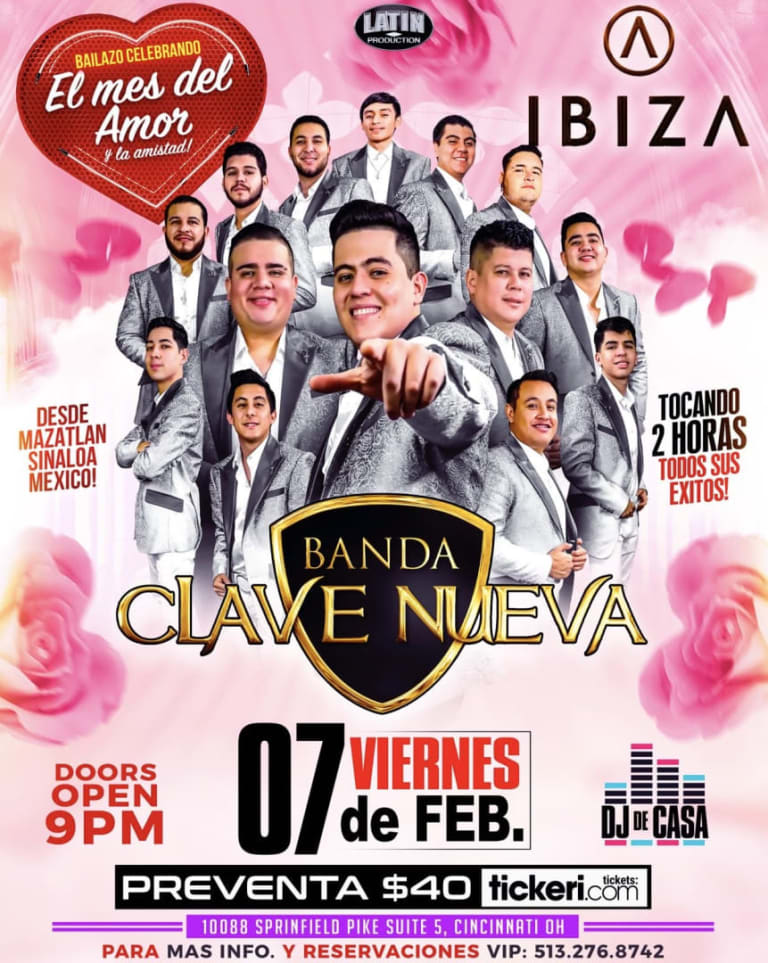 Banda Clave Nueva en Concierto in CINCINNAT - Tickets 2025-02-07 | IBIZA