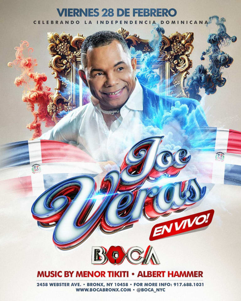 Joe Veras en vivo Tickets | Boletos - Boca Lounge, Bronx | 2025-02-28 ...