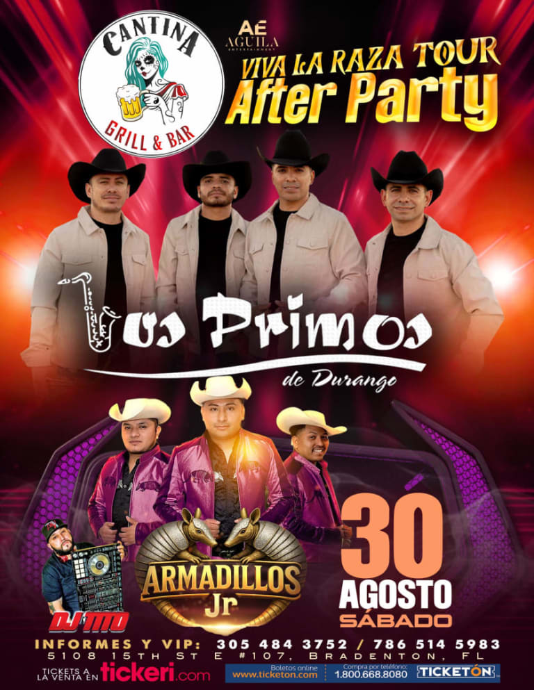 Los Primos de Durango y Armadillos Jr en Cantina Grill & Bar Tickets ...