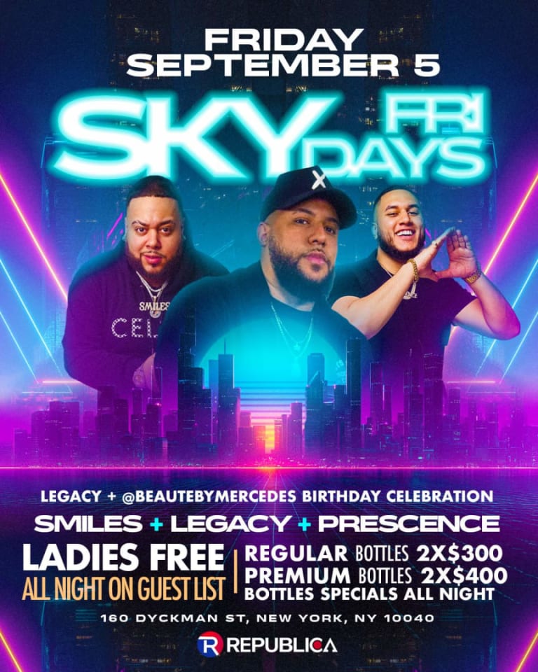 Sky Fridays At Repulica Rooftop Tickets | Boletos - Republica ...
