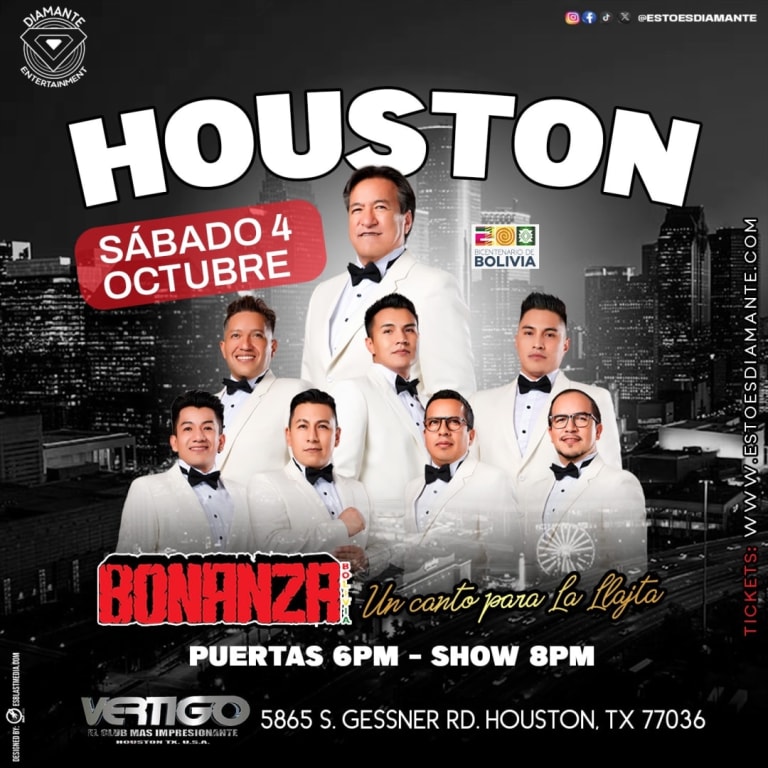 BONANZA CONCIERTO EN HOUSTON in Houston - Tickets 2025-10-04 | Vertigo club