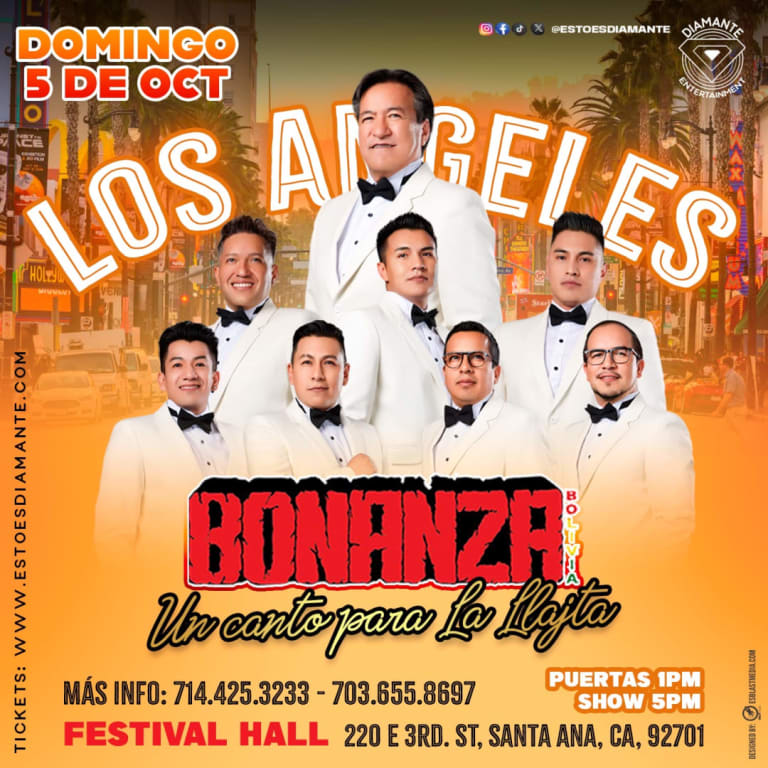 BONANZA CONCIERTO EN LOS ÁNGELES Tickets | Boletos - Festival Hall ...