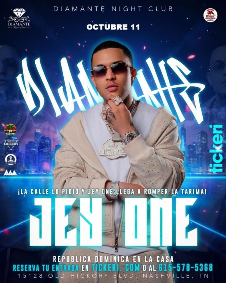 Jey One en concierto en Nashville Tickets | Boletos - Diamante Night ...