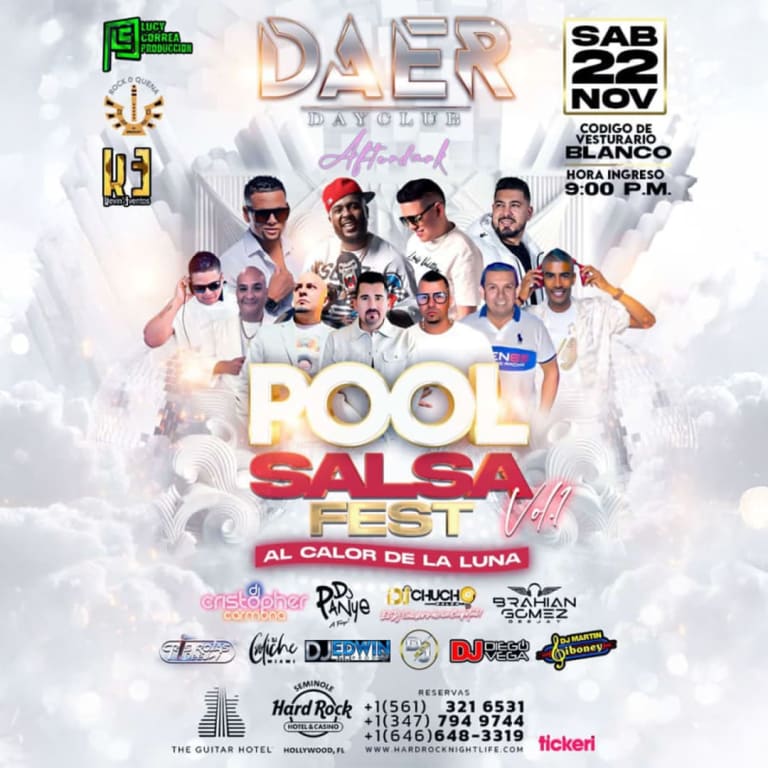 Pool Salsa Fest Vol. 1 "Al Calor De La Luna" in Davie - Tickets 2025-11 ...