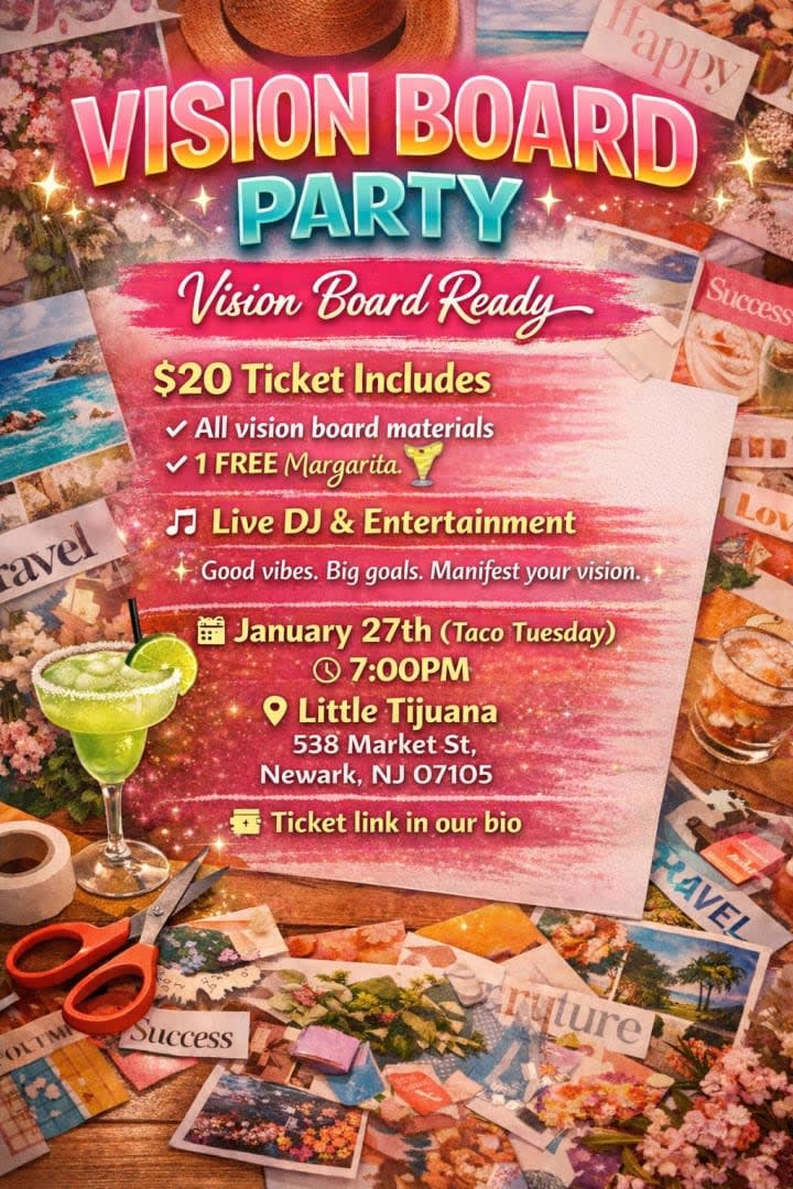 TUES JAN 27TH VISON BOARD PARTY in Newark - Tickets 2026-01-27 | Little ...