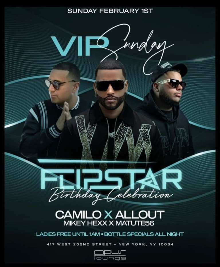 VIP Sundays DJ Flipstar Birthday Bash DJ Camilo Live At Opus Lounge in ...