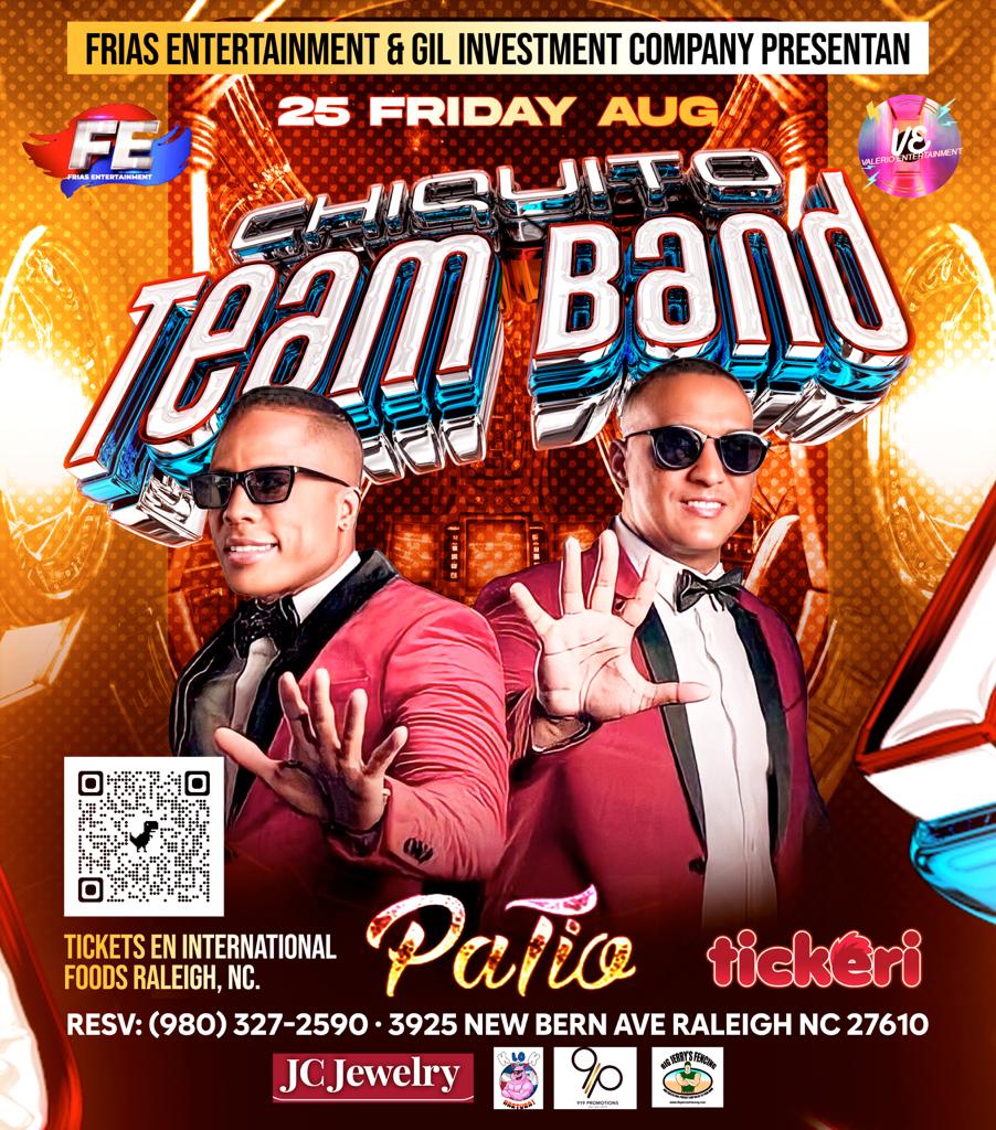 Chiquito Team Band Raleigh Tickets Boletos at Patio Nightclub | Raleigh ...