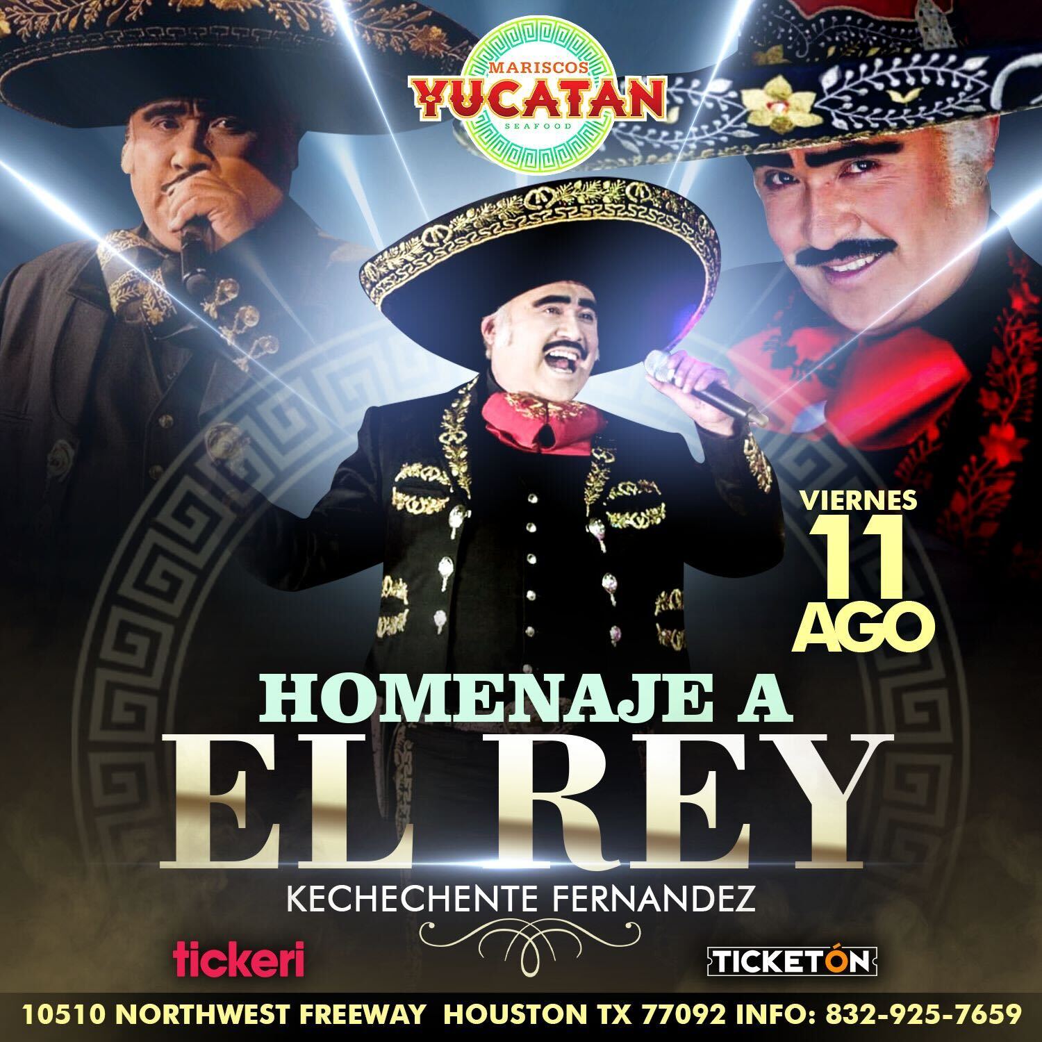 HOMENAJE A EL REY EN HOUSTON TX Tickets | Boletos - Mariscos Yucatan ...