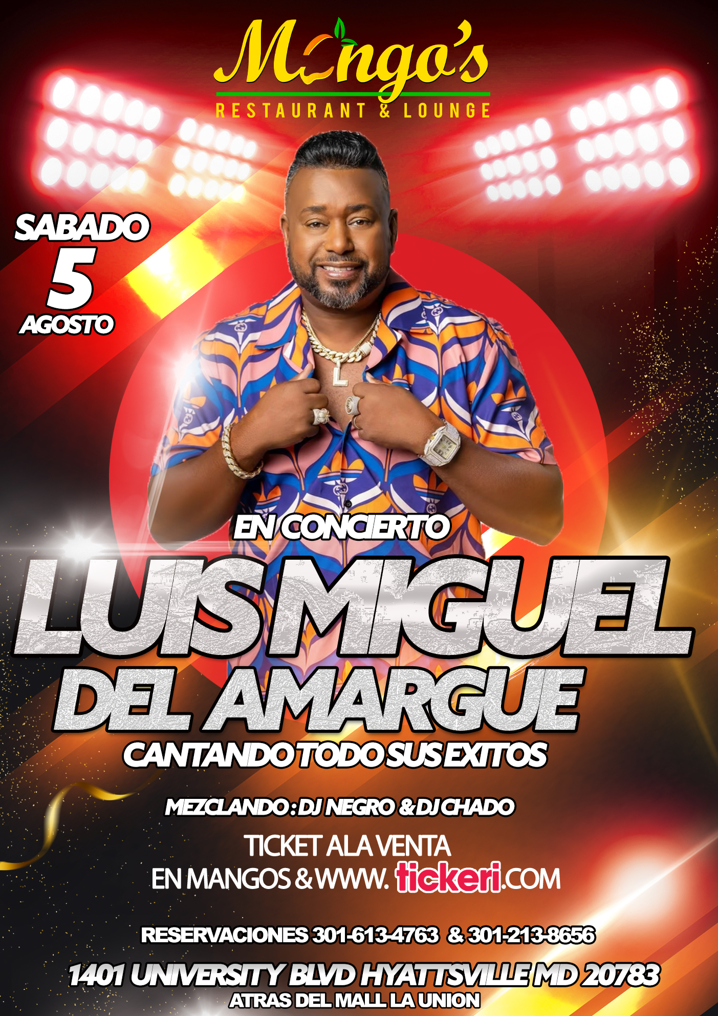 LUIS MIGUEL DEL AMARGUE EN CONCIERTO Tickets | Boletos - Mango's ...