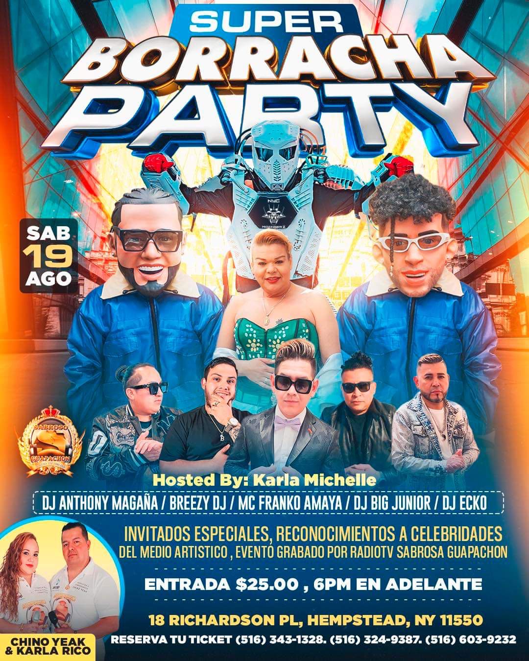 SUPER BORRACHA PARTY CELEBRANDO EL 25 ANIVERSARIO COMO ENTERTAINMENT DE ...