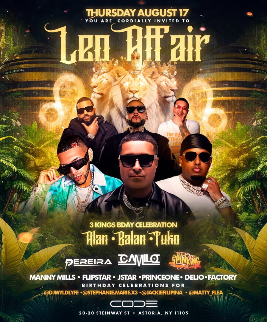 The All Leo Affair DJ Camilo Live With DJ Spinking At Code Astoria ...