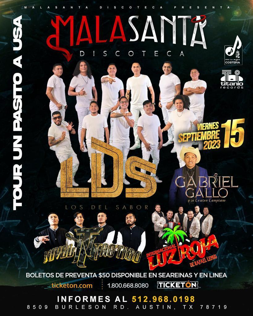 LOS DEL SABOR, INTERNACIONAL LUZ ROJA DE RAFAEL LEMUS Tickets Boletos ...