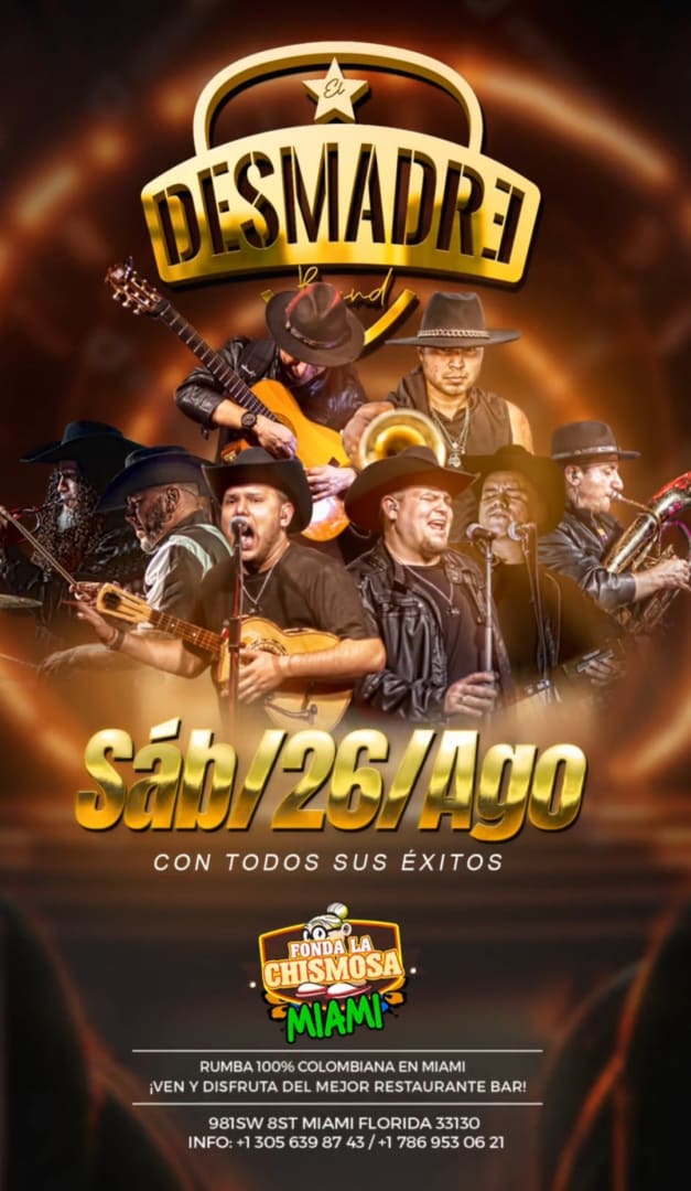 El Desmadre Band En Fonda La Chismosa Miami- Aniversario Tickets ...