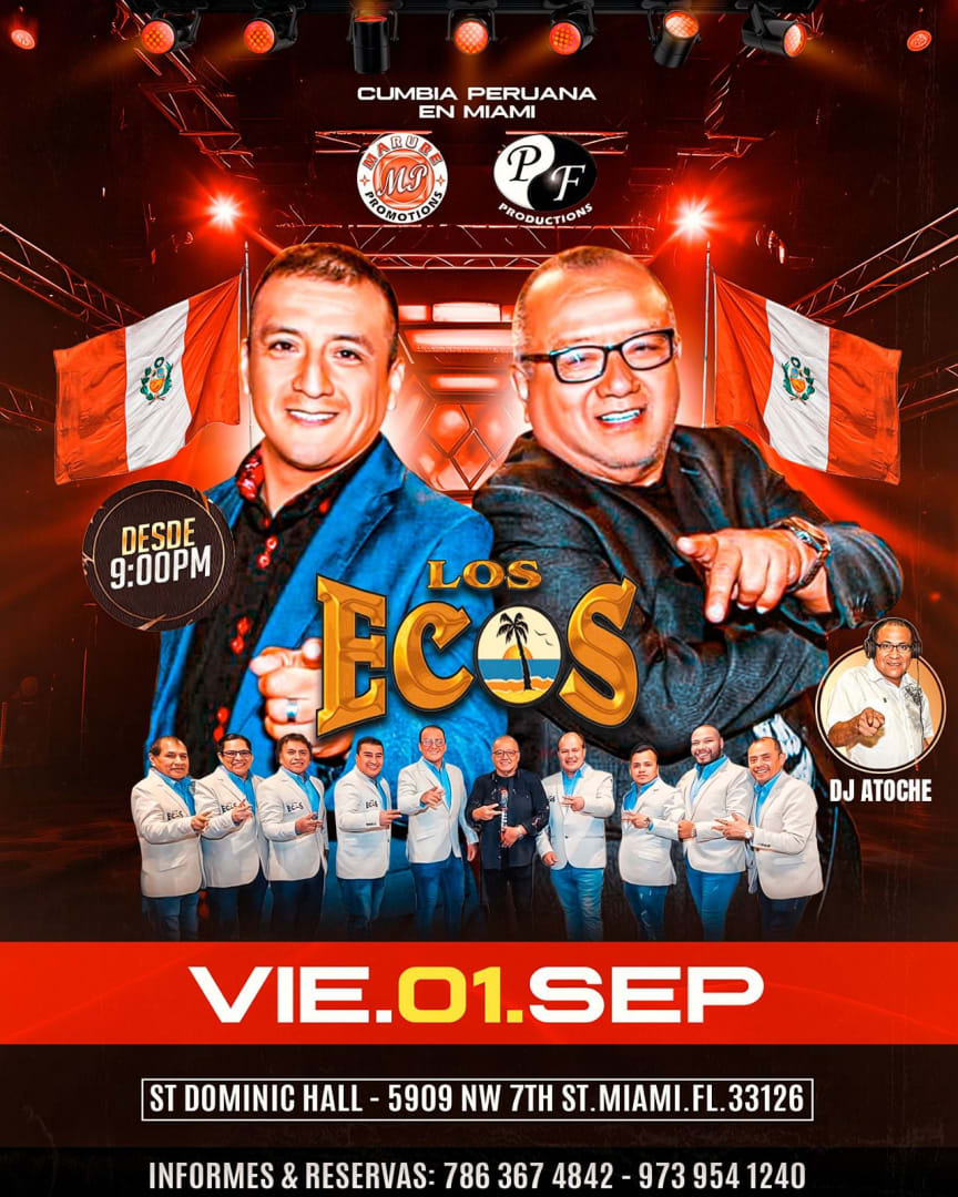 LOS ECOS EN MIAMI Tickets Boletos at DOMINIC HALL EVENT CENTER | MIAMI ...