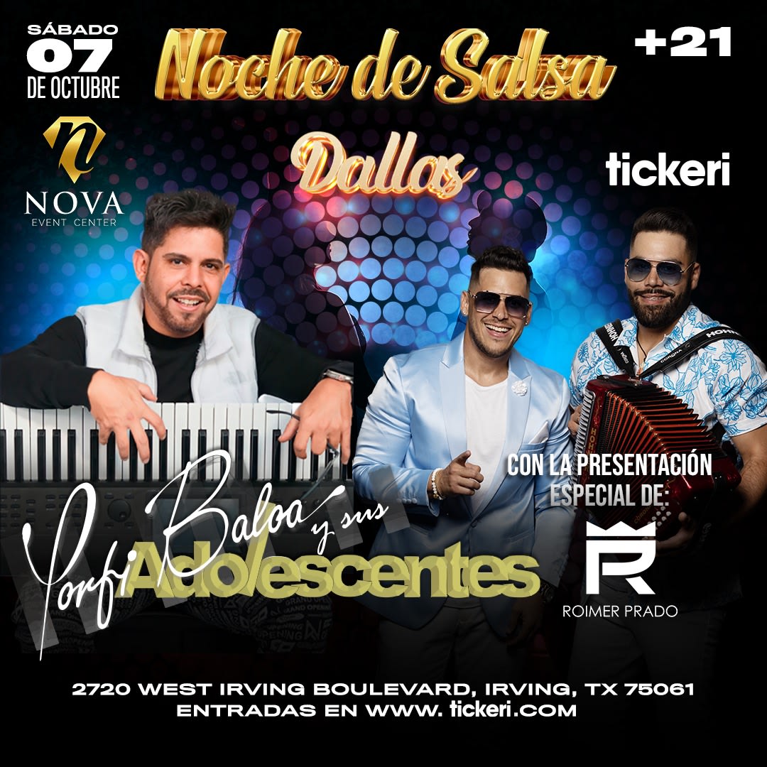 Porfi Baloa y sus Adolescentes, DALLAS, Tx Tickets | Boletos - Nova ...
