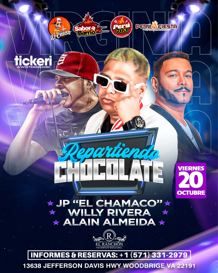 JP EL CHAMACO, ALAIN ALMEIDA Y WILLY RIVERA Tickets | Boletos - El ...