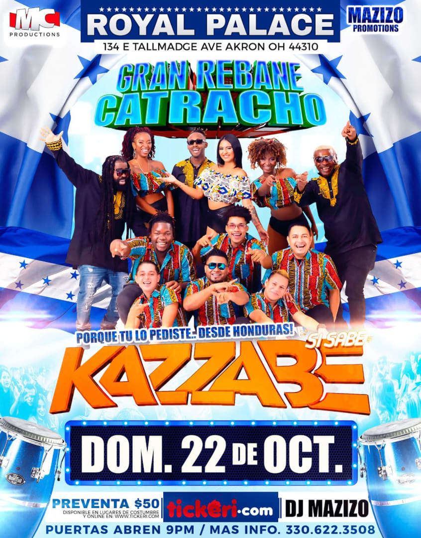KAZZABE SI SABE EN CONCIERTO ! Tickets Boletos at Royal palace | Akron ...
