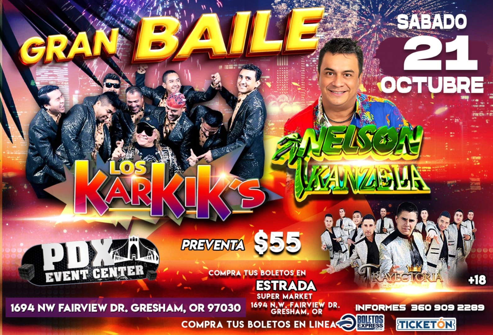 GRAN BAILE - LOS KARKIK"S- NELSON KANZELA - TRAYECTORIA Tickets Boletos ...