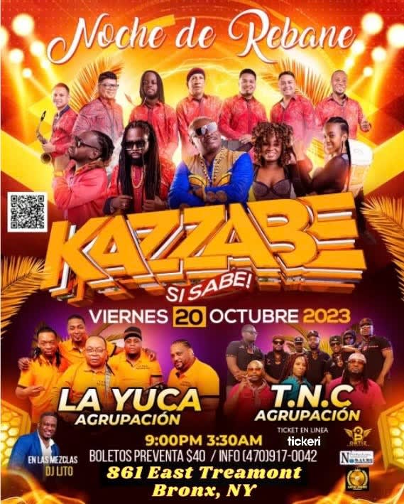 KAZZABE SI SABE EN CONCIERTO ! Tickets Boletos at Lugar | Bronx, New ...